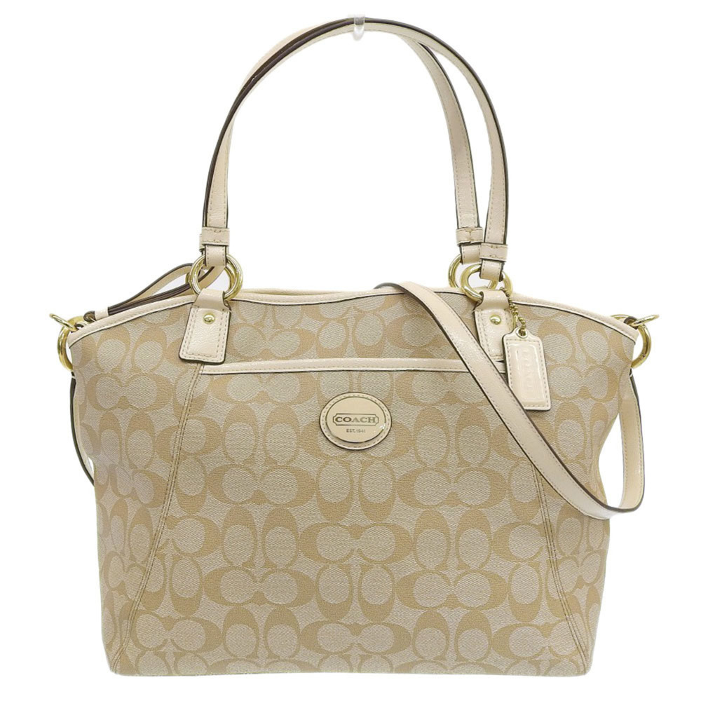 Coach Signature Tote Bag Handbag Light Beige F19816 - Gem